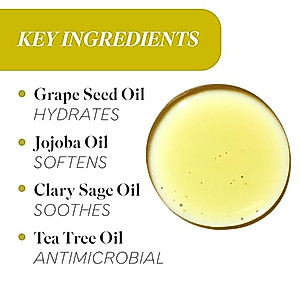 Fur Oil Ingrown Hair Treatment - Jojoba and Grape Seed Oil to Moisturize and Soften Dry Skin, Clary Sage and Tea Tree Oil to Effectively Prevent and Treat Ingrown Hairs