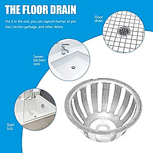 Homoyoyo Roof Drain Dome Drain Stopper Metal Easel Display Stand Basin Filter Basket Sink Strainer Replacement Bath Tub Filter Sink Filter Sink Strainers Floor Drain Plunger Stainless Steel
