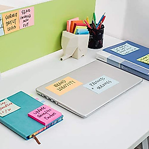 (12 Pack) ZCZN Sticky Notes 3x3 Inches, 1200 Sheets 6 Bright Color Self-Stick Note Pads, Easy to Post for Office, Home, Meeting, School