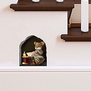 Mouse Reading Book, Wall Decor Sticker Decal, Kids Room, Classroom, Home, Bedroom, Bookcase, Book Lover, of Mice and Men, Children, Adorable, (Mouse Praying)