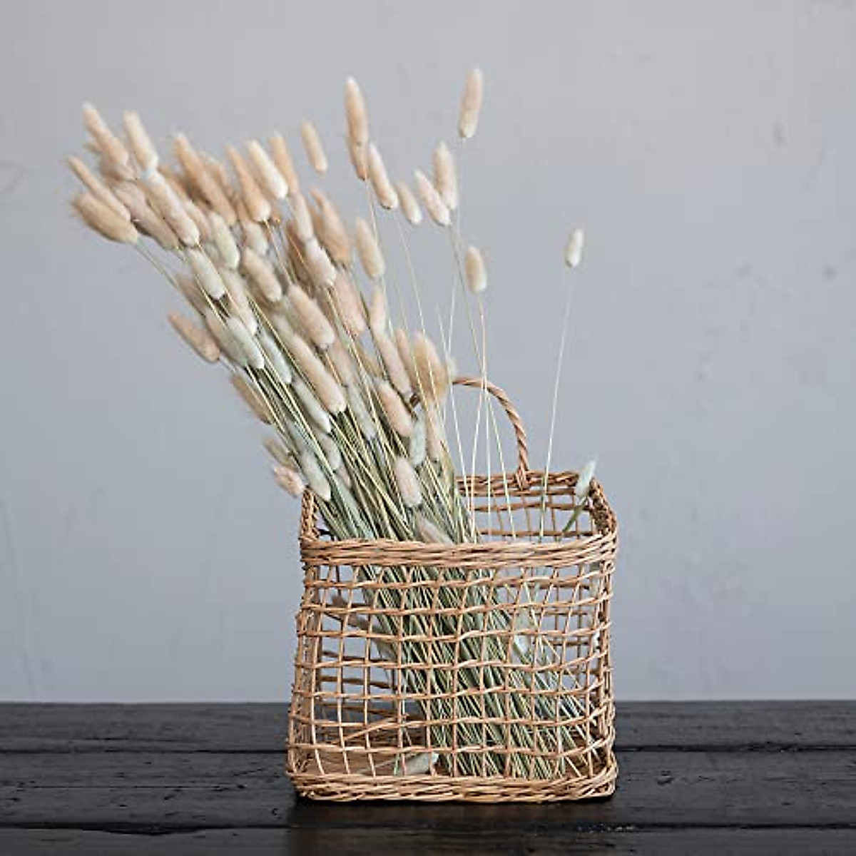 Creative Co-Op Woven Rattan Hanging, Natural Wall Basket
