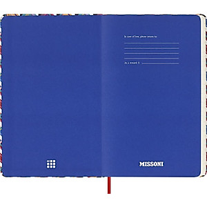 Moleskine Limited Edition 2023 Weekly Notebook Planner Missoni, 12M, Large, Zig Zag Textile, Hard Cover (5 x 8.25)