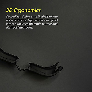 BENICE Swim Goggles, Anti Fog Mirrored Lens Leakproof Swimming Goggles UV Protection for Men Women Youth,Black/Red