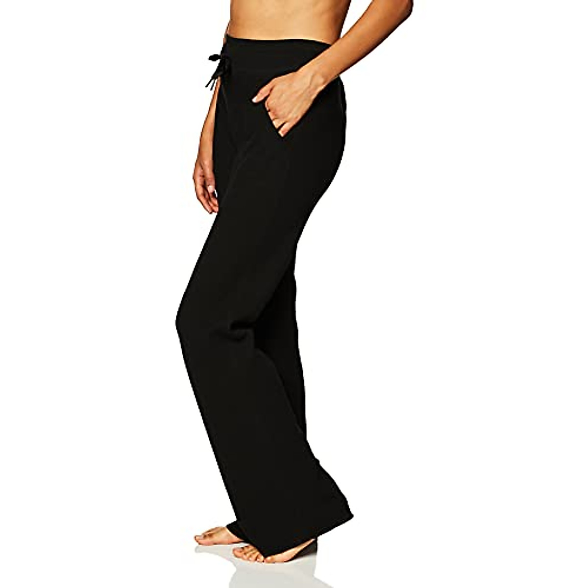 Calvin Klein Women's Premium Performance Thermal Wide Leg Pant, Black, X-Large