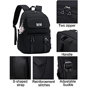 JiaYou Teen Girls Casual Backpack High Middle School Daypack Women Daily Travel Laptop Bag(2# Purple,35 Liters)