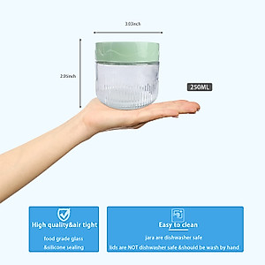 6 Pcs 8.5 oz Mason Jars with Lids, Glass Jars with Airtight Lids, for Salad, Spice, Candy, Jam, Seasoning, Small Meal Prep Containers