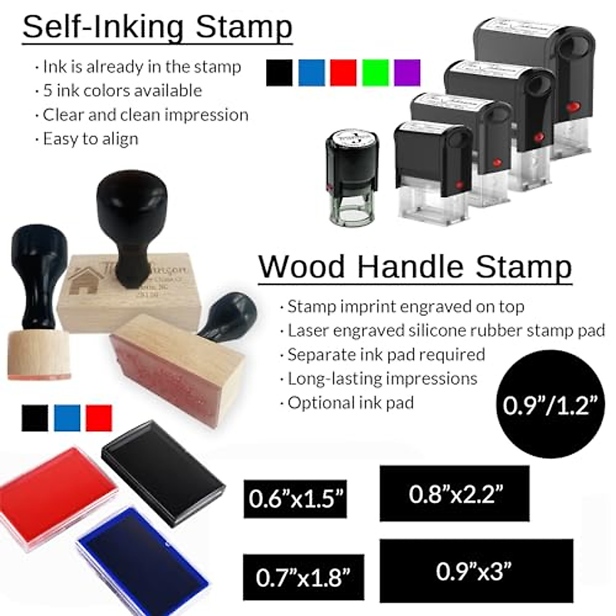 Custom Address Stamp Personalized Self Inking Return Address Stamp Refillable Mailing Address Stamps Housewarming Gift - Round