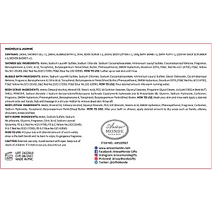 Home Spa Gift Basket, Bath Spa Kit for Women, with Body Lotion, Shower Gel, Bubble Bath, Body Scrub, Bath Salt, Bath Bomb, Bath Gift Set for Mother, Wife Her, with Magnolia and Jasmine Scent