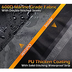 IC ICLOVER Snow Blower Cover, 600D, Two Stage Electric Snow Thrower Cover, Heavy Duty 600D Oxford Fabric Waterproof, Windproof, Sun UV Dust Proof, with Air Vent, Reflective Stripe Handle