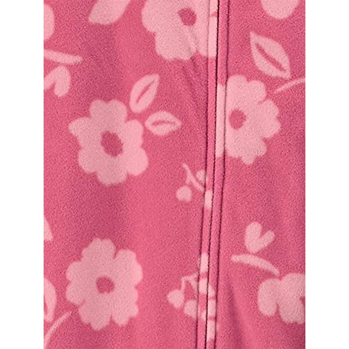 Simple Joys by Carter's Girls' 2-Pack Loose-fit Fleece Footed Pajamas, Mint Green Horses/Raspberry Red Floral, 8