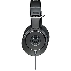 Audio-Technica ATH-M20x Closed-Back Monitor Headphones Bundle with Auray Headphones Holder and Headphone Case