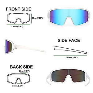 Karsaer Vision Sports Sunglasses Cycling Glasses Baseball Softball Sunglasses Unisex for Adult Youth Kids Boys Girls 8-16