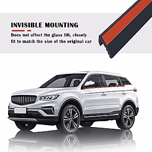 13Ft Car Door Rubber Seal Strip,Silent & Dustproof Rubber Car Window Seal Strip,Universal V-Shaped Self Adhesive Automotive Window Seals Trim with Installation Tool