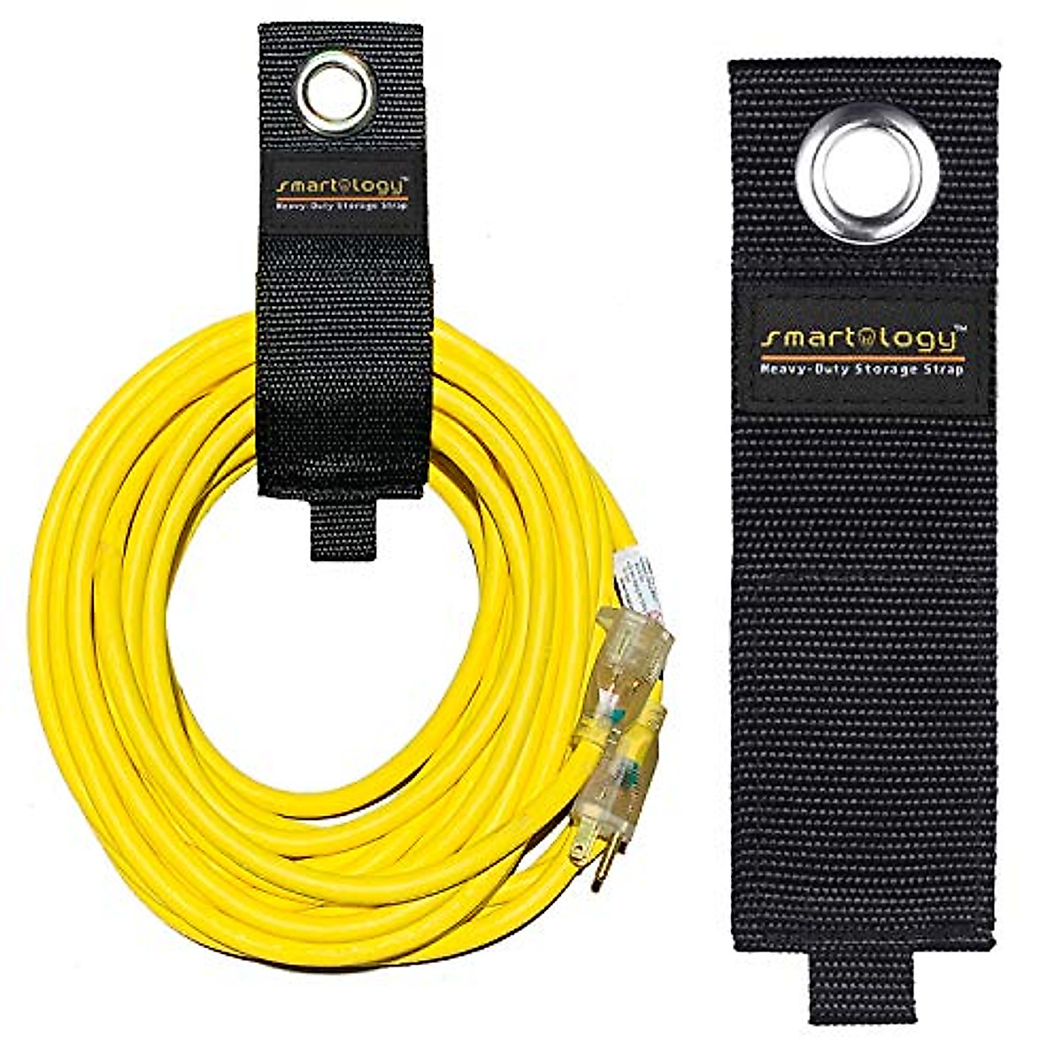 SMARTOLOGY Garage Wall Hooks Set with 9 Pack Extension Cord Strap