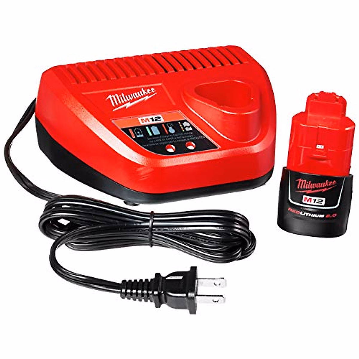 Milwaukee 48-59-2420 M12 2.0 Red Lithium Starter Kit