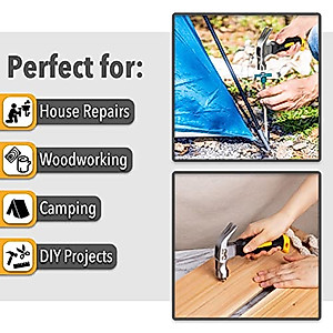 Mr. Pen- Hammer, 8oz, Small Hammer, Camping Hammer, Claw Hammer, Stubby Hammer, Tack Hammer, Hammers Tools, Small Hammer for Women, Nail Hammer, Magnetic Hammer, Handy Hammer, Teal Hammer, Kids Hammer