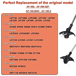 X Home AF-100 Weed Eater String Compatible with Black Decker String Trimmers, 6 Spools & 1 Cap