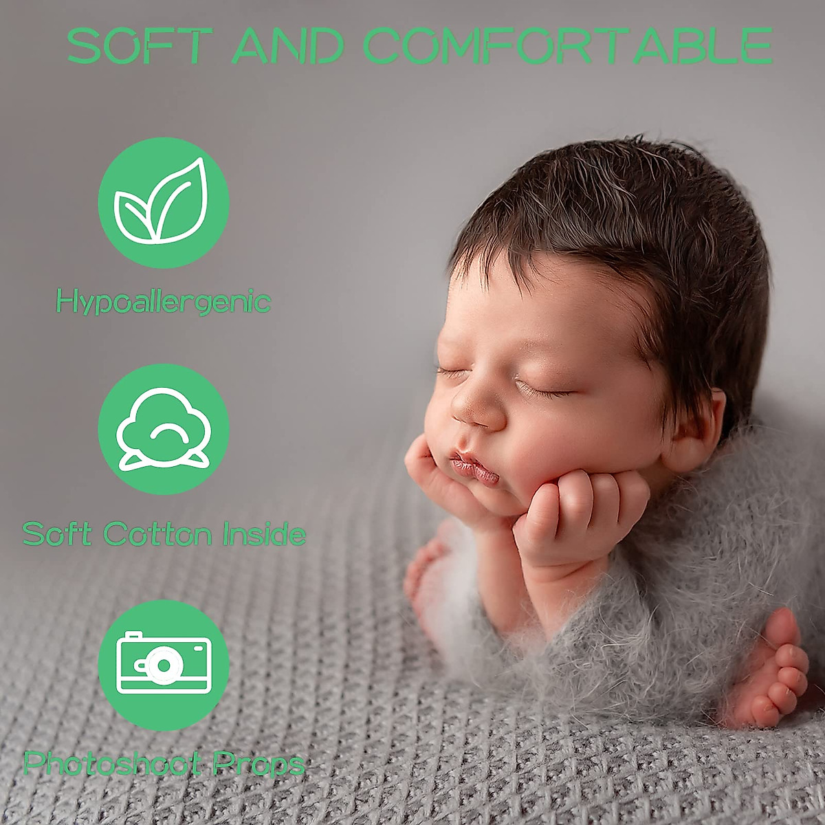 Yuniroom Newborn Infant Baby Photography Prop Kid Posing Photo Shoot Studio Pillow Positioner Nursing Pillow and Positioner (Color : Gray)