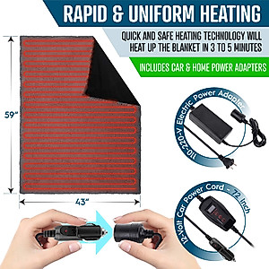 Zone Tech Sherpa Fleece Travel Blanket Grey Cozy Soft Plush Warm Fuzzy Automotive Comfortable Car Seat 59" x 43” Blanket -Great for Winter, Home, Office and Camping