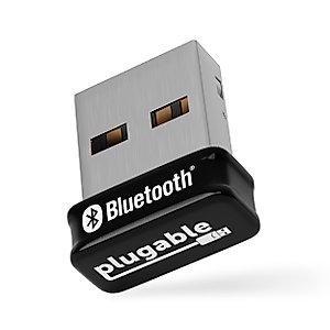 Plugable USB Bluetooth Adapter for PC, Bluetooth 5.0 Dongle Compatible with Windows, Add 7 Devices: Headphones, Speakers, Keyboard, Mouse, Printer and More