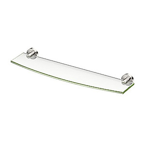 Gatco 4646 Glam Glass Shelf, 20 Inch, Satin Nickel