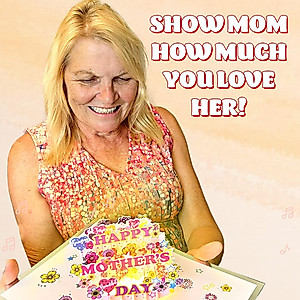 Mothers Day Card w/ Lights & Music - Pop Up Mothers Day Card for Wife, Happy Mothers Day Card from Husband, Mothers Day Card from Daughter, 1 Mothers Day Pop Up Card Greeting Card (Garden)