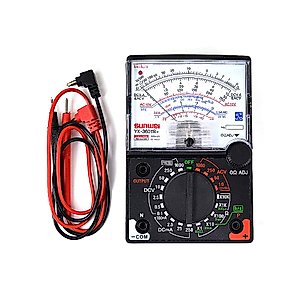 White Deer Analogue Meter Multimeter Multitester, Amp Volt Ohm Voltage Tester Meter and Diode Continuity Test, Accurately Measures Voltage Current Amp Resistance Capacitance Dual Fused for Anti-Burn