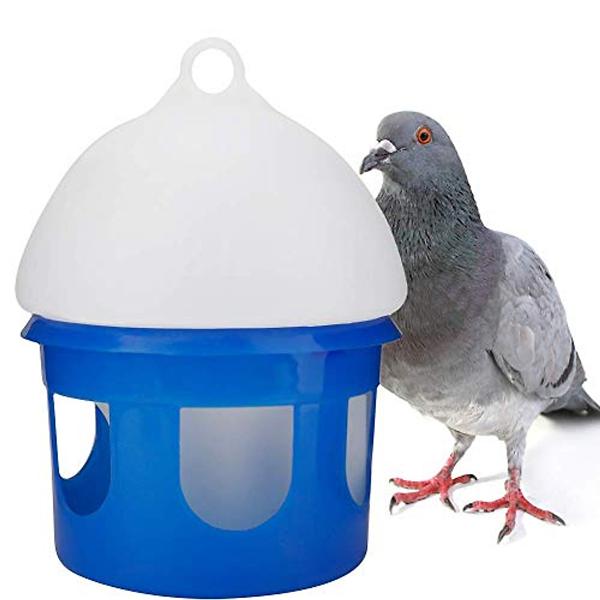 Automatic Large Capacity Bird Pigeon Feeder Water Dispenser Waterer for Pigeon Birds Watering(2L)