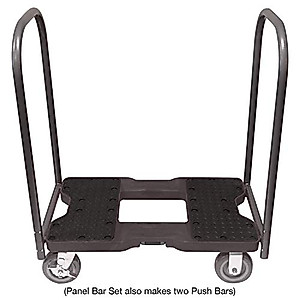 SNAP-LOC 1800 LB Super-Duty Panel CART Dolly Black with Steel Frame, 6 inch Casters, Panel Bars and Optional E-Strap Attachment