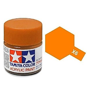 Tamiya Models X-6 Mini Acrylic Paint, Orange