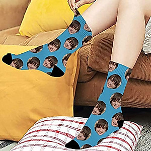 Shinelady Custom Photo Socks Personalized Funny Face Socks Customized Your Picture on Socks for Men Women