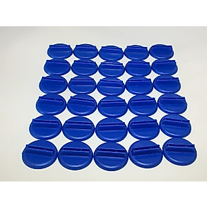 Baseball Card Stand Holder for Trading Cards, Place Cards, Business Cards, Football Cards, Basketball Cards, Hockey Cards, and Board Game Cards: Display 30 Cards with Blue Round Card Stands