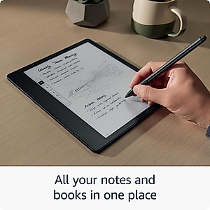 Introducing Kindle Scribe (16 GB), the first Kindle for reading and writing, with a 10.2” 300 ppi Paperwhite display, includes Basic Pen