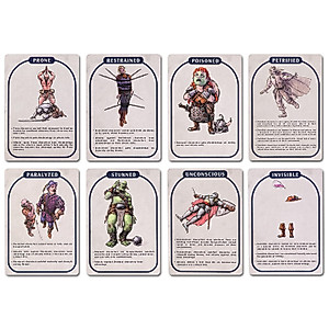Condition Cards for Fifth Edition | Compatible with Dungeons and Dragons (D&D) | for use by Dungeon Master Accessories | DND Gifts | 5e Gifts | Condition Rings Markers TTRPG
