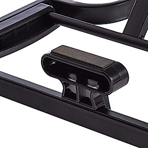 Amazon Basics Rectangular 5-Level Adjustable/Portable Electronic Standing Computer Desk Converter, Wood Surface, 18 Inch, Black