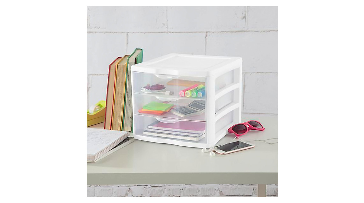 Sterilite ClearView 3 Drawer Organizer - Neatly Organize Your Space