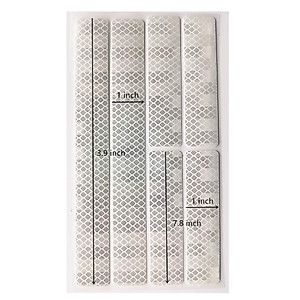 42Pcs Reflective Stickers, Reflective Helmet Bicycle Stickers， Reflective Decals, BikeReflective Tape, NightSafety StickersforBicycle, Wheelchairs, Motorbike, Helmet, Scooter (White)