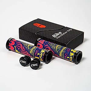 CNC Bike Handlebar Grips,MTB Silicone Grips, Gel Grips for Mountain Bike/BMX/Bicycle.