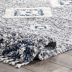 nuLOOM Transitional Regina Shag Area Rug, 8x11, Grey