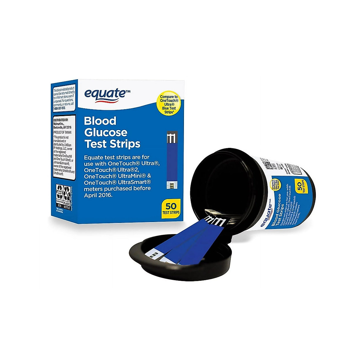 Blood Glucose Test Strips, 50 Count | Ideal for Glucose Monitor Kit, Diabetes Testing | Compatible with OneTouch Meters | Reliable Readings | Accurate & Easy to Use | High Accuracy Strips