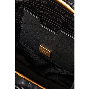 Kate Spade New York Patisserie Pleated Smooth Leather 3-D Croissant Clutch Black One Size