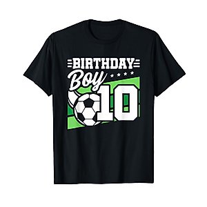 Soccer Birthday Party - 10 Year Old Boy - 10th Birthday T-Shirt