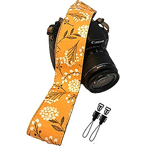 Art Tribute Spring Blossom Flowers Camera Shoulder Strap Belt For All DSLR Camera – Vibrant Design Universal DSLR Strap, Multi Color Neck Belt Best Gift for Men & Women Photographers