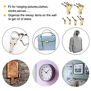 125 pcs Picture Hangers, Heavy Duty Picture Hanging Kit with Nails, Professional Picture Hanging Kit on Wooden/Drywall for Canvas, Office Pictures, Clock, House Decoration, Holds 10-100 lbs