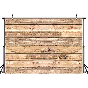 Alltten 7X5FT Thin Vinyl Brown Wood Backdrops Wood Wall Photography Background Newborn Baby Shower Children Birthday Party Cake Smash Decors Wooden Background Professional Studio Photoshoot Props F9