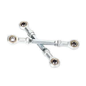 Aramox 2Pcs Steering Tie Rod Kit, 150mm -170mm 8mm Electric Mini ATV Kart Steering Tie Rod Kit Ball Joint