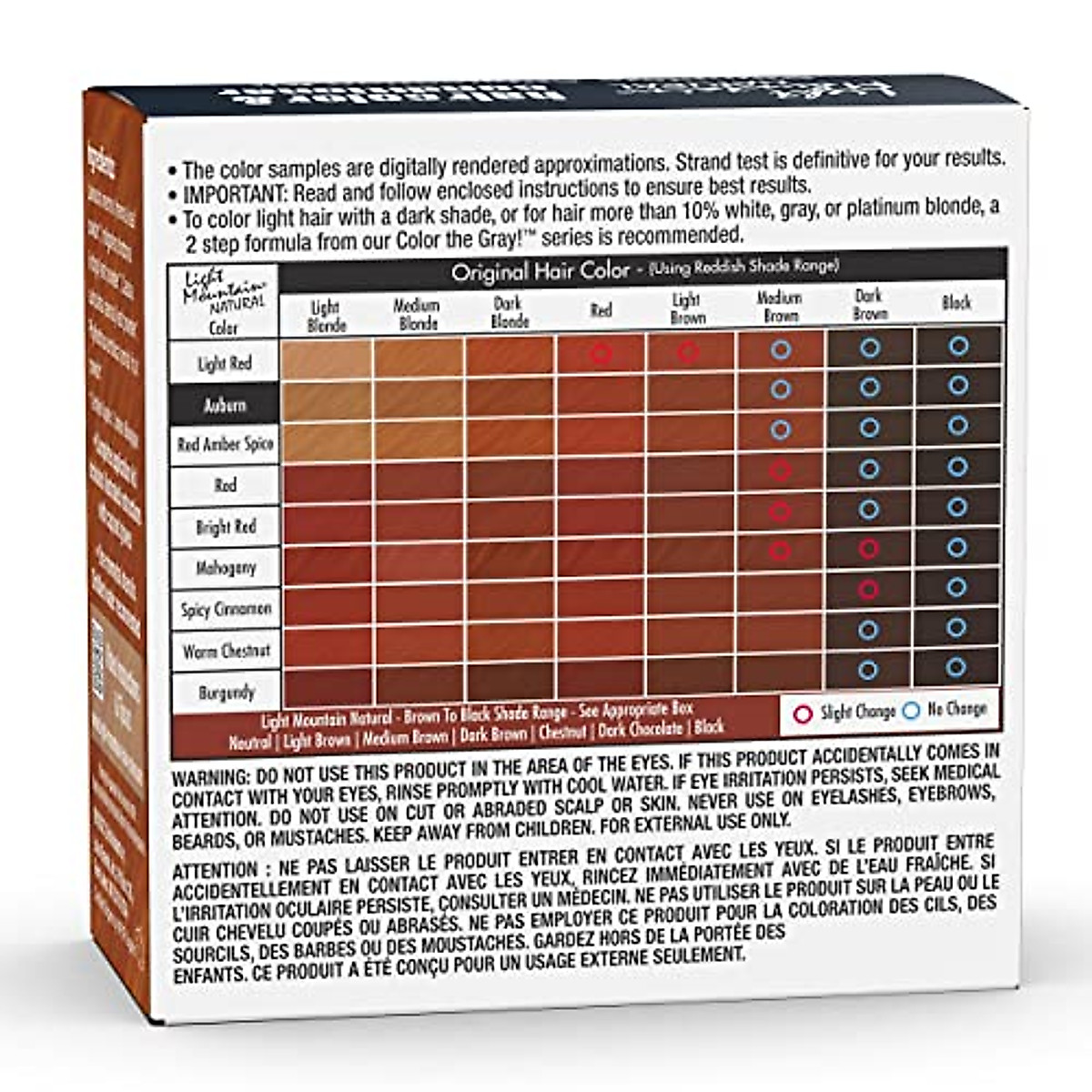 Light Mountain Henna Hair Color & Conditioner - Auburn Hair Dye for Men/Women, Organic Henna Leaf Powder and Botanicals, Chemical-Free, Semi-Permanent Hair Color, 4 Oz  