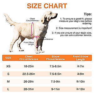 Hilltown Dog Elbow Pad Front Leg Protector to Prevent infect and Scratching - Injury Protection for Dog Elbow, Post-Surgery Recovery - Front Leg Brace for Dogs（Left Leg M）