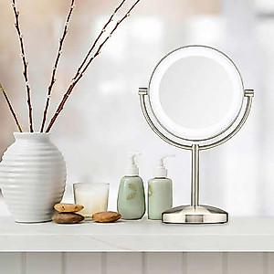 Conair Reflections LED Lighted Mirror, Double-Sided with 1x 10x Magnification