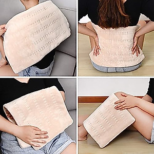 Ariliya Heating Pad for Back Pain & Cramps Relief- XL Electric Heating pad 4 Heat Settings 2h Auto-Off 12 x 24 Heated Pad, Beige-Beige